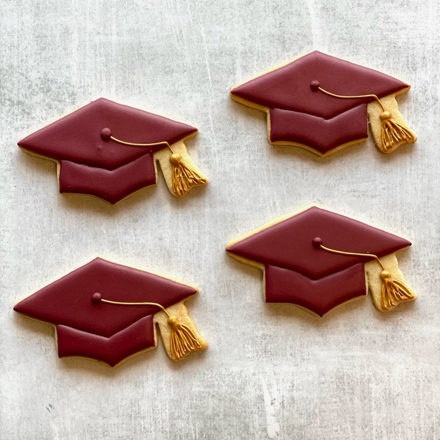 Graduation Cap Decorated Sugar Cookie | Double Batch Bakery | Online Bakery