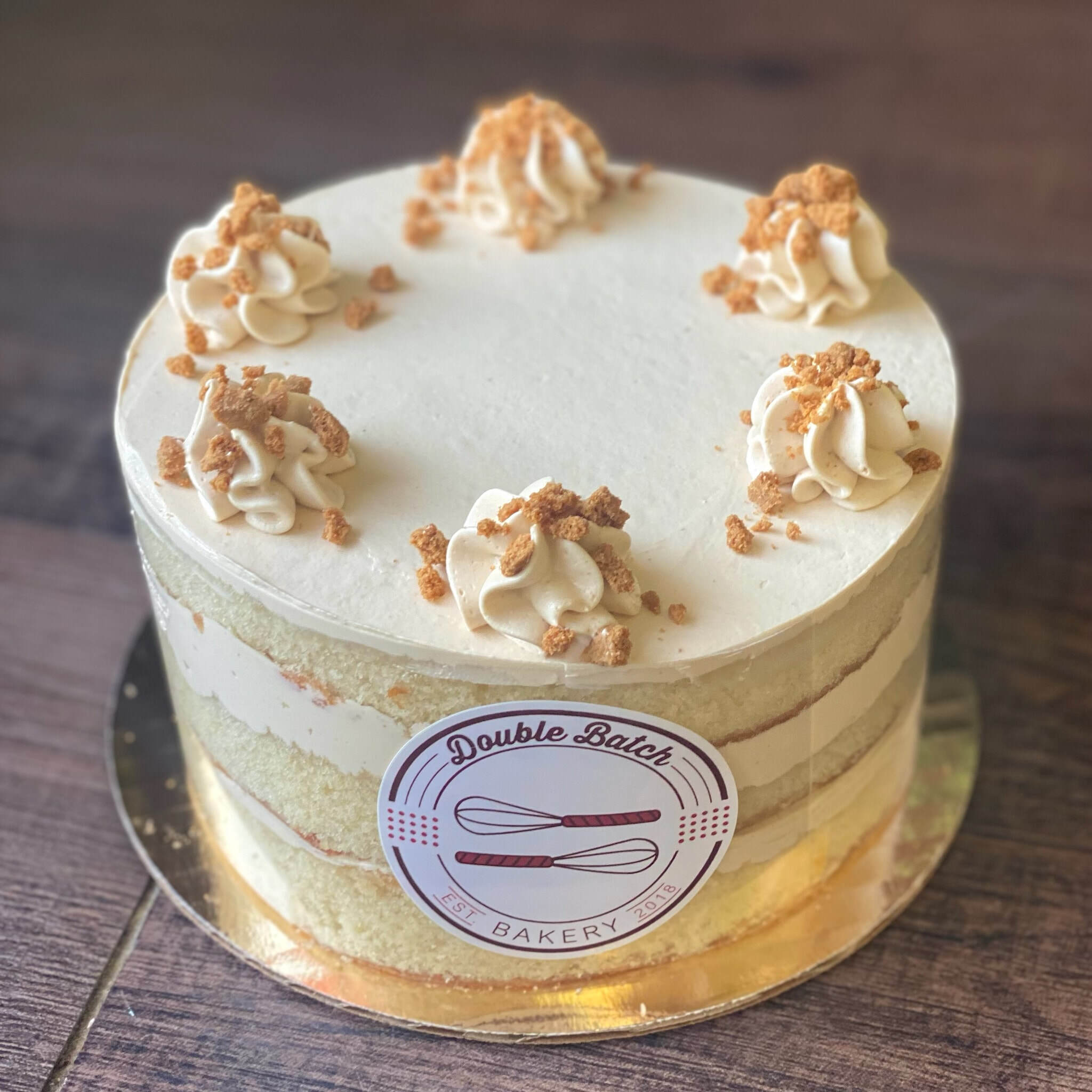 6" Vanilla Cookie Butter Layer Cake (Pre-Order) | Double Batch Bakery ...
