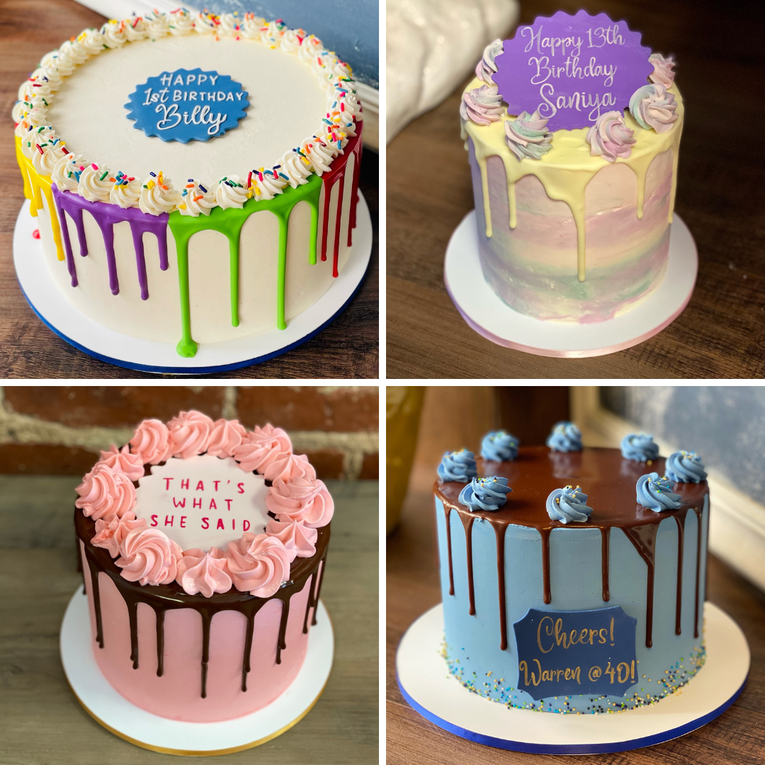 Build-Your-Own Cake with Chocolate Drip | Double Batch Bakery | Online ...